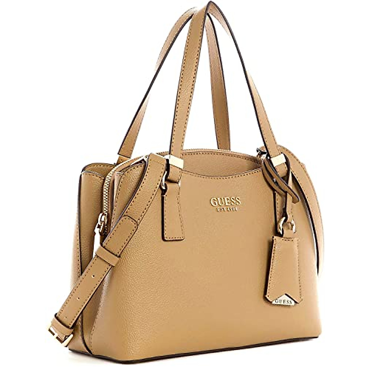 GUESS Lyndi Small Girlfriend Satchel, Beige