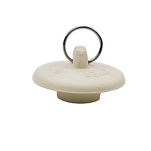 Pastlla 2Pcs 1 Inch Rubber Drain Stoppers Bath Tub Stoppers Sink Stoppers with Pull Ring for Kitchen Bathroom Bath Drain Plug Sink Plug, White