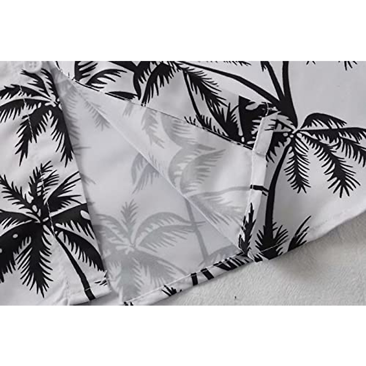 Men's Hawaiian Floral Shirts Cotton Button Down Tropical Holiday Beach Shirts with Pocket