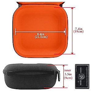 Geekria Shield Gaming Headset Case for Large Over-Ear Headphones, Replacement Hard Shell Travel Carrying Bag with Cable Storage, Compatible with Sony WH-G700, MDR-G300 Headsets (Dark Grey)