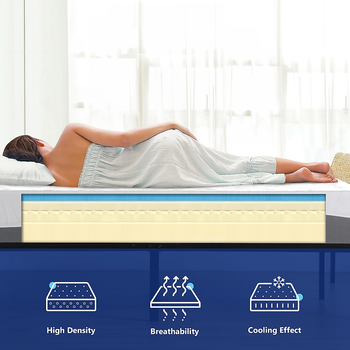 Olee Sleep 10 inch Aquarius Memory Foam Mattress - Twin