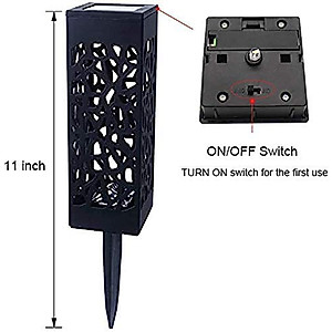 HomeRoots 10 Pack Solar Powered LED Garden Lights, Automatic Led for Patio Yard Solar Lights Outdoor (White Light)