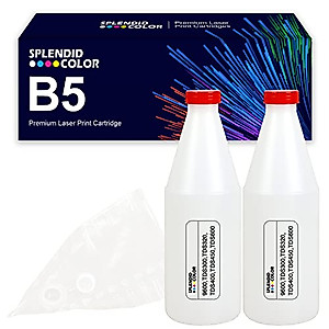 SPLENDIDCOLOR Remanufactured B5 Toner Replactment for OCE 25001843 OCE B5 OCE 9600 TDS300 TDS400 TDS600 Printer.(2 x B5 Toner and Waste)