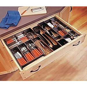 Blum Orgaline For Wood Drawers With Lengths 19 1/4" To 20" Cutlery Kit 15 3/4" to 16 1/2" W Stainless Steel
