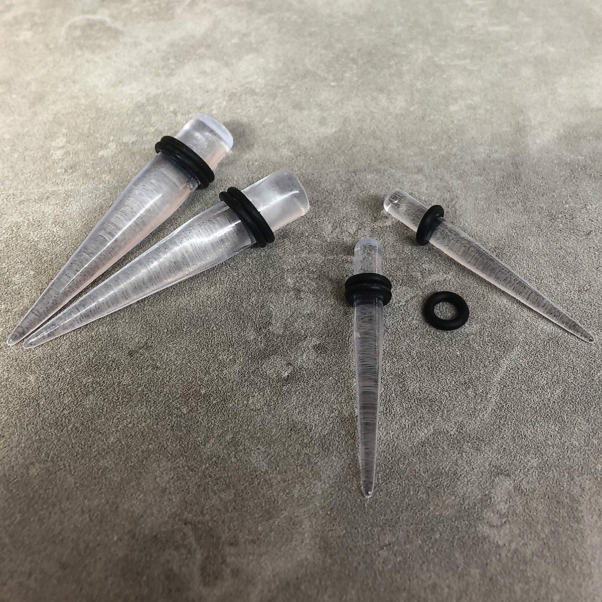 BodyJ4You 36PC Gauges Kit Aurora Acrylic Taper Plug 14G-00G Ear Stretch O-Rings Body Piercing