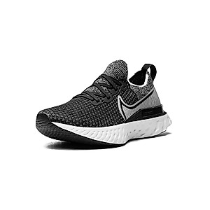 Nike React Infinity Run Flyknit Womens Running Shoe Cd4372-012 Size 5 Black/Black-White