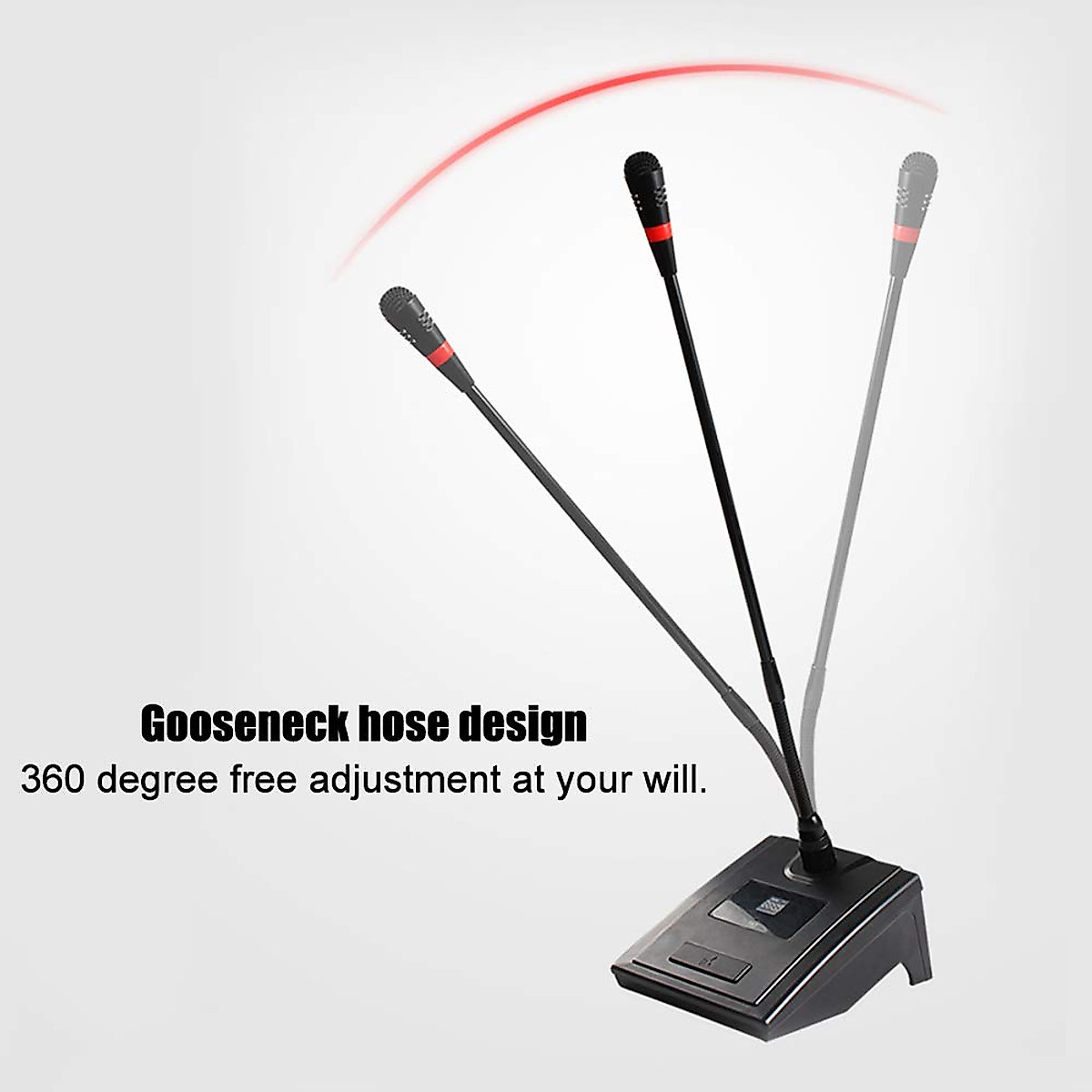 Junluck PC Conference Microphone - Omnidirectional Desktop Mic - USB Multifunction Gooseneck Microphone for Conference, Network Broadcast, Recording, etc - Plug & Play