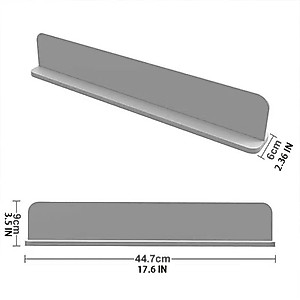 Kitchen Sink Splash Guard, Silicone Island Sink Backsplash Guard, Premium Water Splash Guard for Sink, Kitchen Sink Accessories, Grey