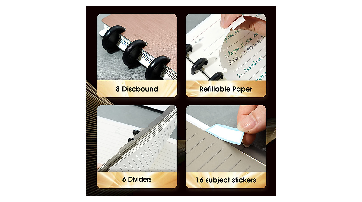 Customizable Discbound Notebook - 5 Subject Refillable
