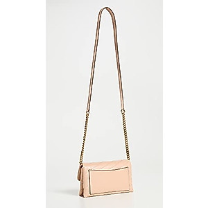 Tory Burch Women's Kira Chevron Chain Wallet, Devon Sand, Tan, One Size