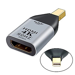 cablecc Mini DisplayPort DP Source to HDMI Sink Displays 4K@60hz Ultra HD Converter Adapter for Laptop Mac