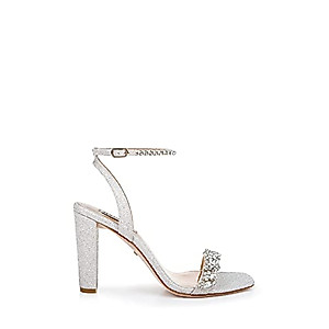 Badgley Mischka Women's TASMINE Heeled Sandal, Soft Blue, 9