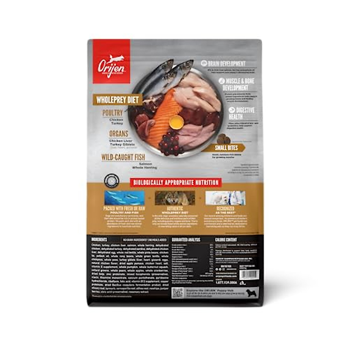 ORIJEN Puppy Dry Dog Food, Grain Free Dry Dog Food for Puppies, Fresh or Raw Ingredients, 4.5lb