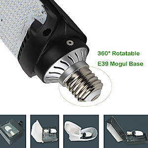 115W LED Shoebox Corn Retrofit Lamps - 5000K Daylight - Rotatable E39 Mogul Base - 15500 LM (500W MH Equiv.) - 180° Commercial LED Paddle Bulb - Retrofitting Parking Lot Wall Pack Flood Light