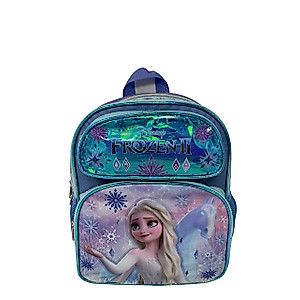 KBNL Disney Frozen 2 Elsa & Horse 12" Toddler Backpack, Blue, Small