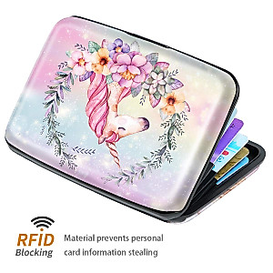 Coco Rossi Mini Credit Card Holder for Women,RFID Blocking Slim Hard Card Case ID Case Travel Wallet