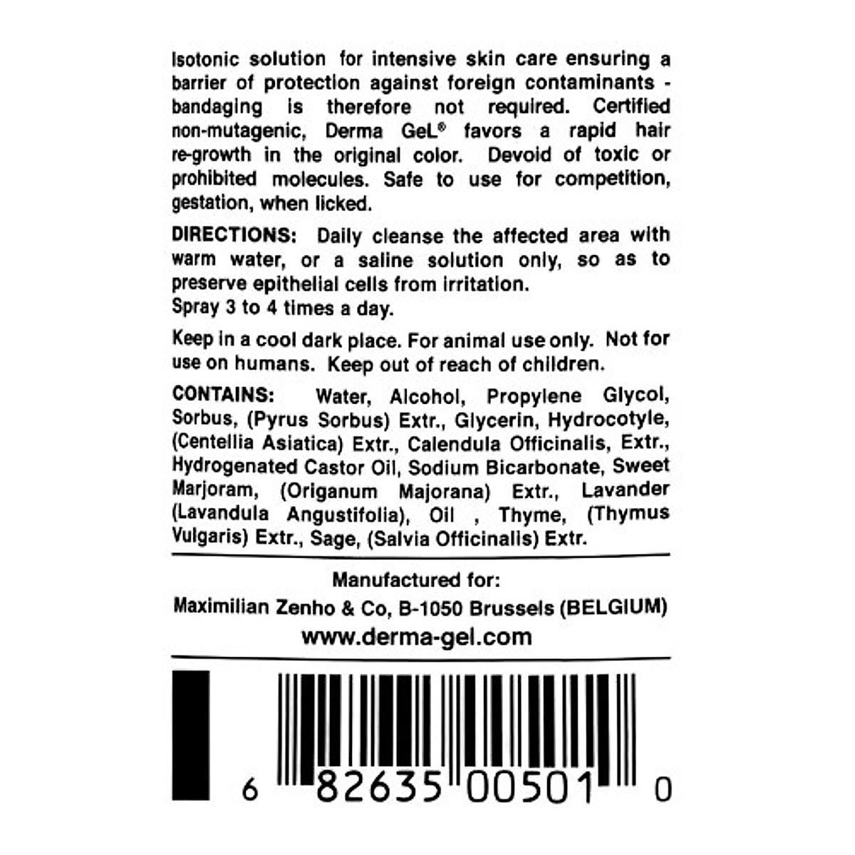 Veterinus Derma GeL® - Natural Spray 50mL - 1.7 fl.oz. (Twin-Pack of 2 x 50mL) - CAT Safe Non Toxic Contains: Freeze Dried Lavender extr. (no Essential Oil)