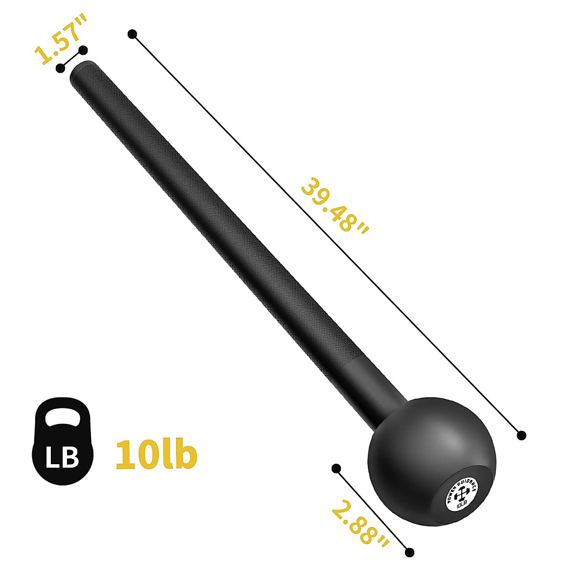 POWER GUIDANCE Steel Mace Perfectly Develop Stabilizer Muscles, Joints, and Core Strength (10lb)