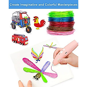 3D Pen PLA Filament Refills, 20 Colors 1.75mm Premium Printing Filament for 3D Printer and 3D Pen, Each Color 16 Feet, Total 320 feet, with 2 Finger Caps by RIEOS