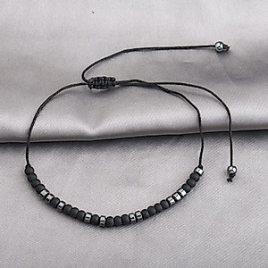 MAOFAED New Beginnings Morse Code Bracelet for Men Women New Beginnings Gift Inspirational Gift New Challenge Gift (new beginning code br)