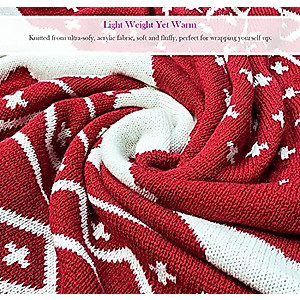 FBTS Prime Throw Blanket 50x60 Inch Red Bear Christmas Blanket Throws for Couch Soft