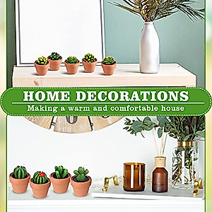 Shihanee 24 Pack Succulent Candles Cactus Tealight Candles Bulk with Terracotta Pot Novelty Handmade Stylish Plant Candles for Baby Shower Birthday Wedding Party Favors Home Decor (Classic Style)