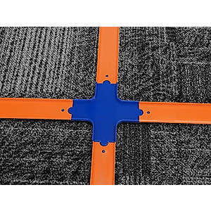 Hot Wheels Compatible Track Add-On Pack - Eco-Friendly PLA Plastic, Versatile Track Layout Pieces (Blue)