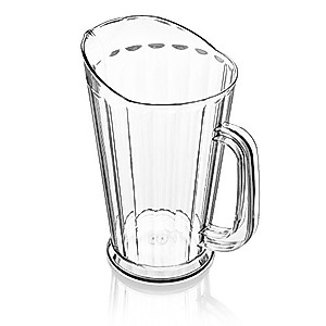 New Star Foodservice 46144 Polycarbonate Plastic Tapered Style Restaurant Water Pitcher, 60-Ounce, Clear