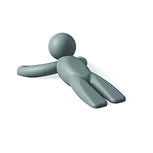 Umbra Buddy Door Stop, Heavy-Duty and Flexible, Soft-Touch Finish, Protects Your Floors, Single, (Charcoal, 1 Pack)