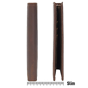 Polare Functional RFID Blocking Leather Passport Holder Travel Bifold Wallet For Men(Dark Brown)