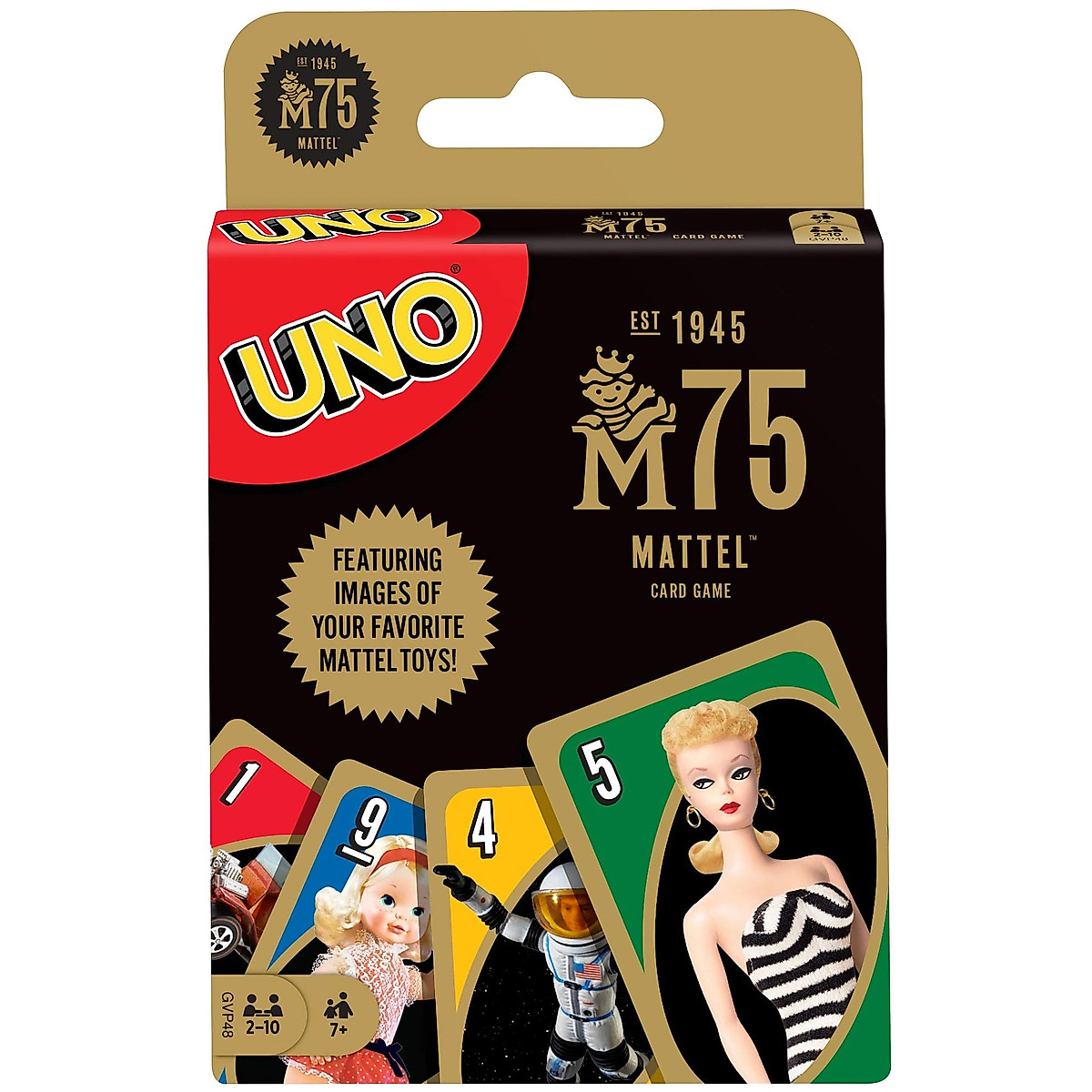 Mattel Games UNO 75th Anniversary Card Game with 112 Cards & Instructions for Players 7 Year Olds & Up, Gift for Kid, Family & Adult Game Night