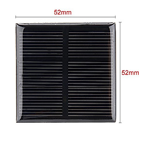 uxcell 5Pcs 1.5V Poly Mini Solar Cell Panel Module DIY for Light Toys Charger 52mm x 52mm