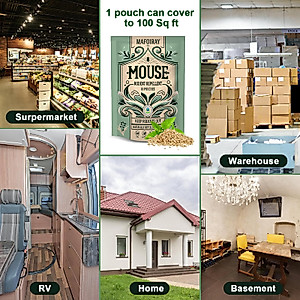 Rodent Repellent, Mafoiray Mouse Repellent Pouches Squirrel Repellent Natural Rodent Repelling, Eco-Friendly Peppermint Oil Outdoor to Keep Mice Out, Repel Mice from RV/Car/Garage/Home/Garage