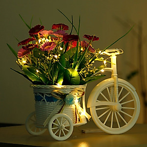 CYLAPEX 6 Pack Fairy Lights Battery Operated 20 LED on 3.3ft Silvery Copper Wire Firefly Fairy String Lights Warm White for Wedding Party Mason Jar Christmas Decorations Bedroom Decor