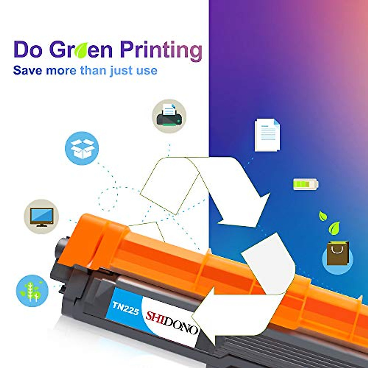 Shidono Compatible Toner Cartridge Replacement for Brother TN221 TN225 TN-221 TN-225 Fits with MFC-9130CW/HL-3170CDW/HL-3180CDW/HL-3140CW/MFC-9340CDW/9330CDW Printer,[4-Pack,Black/Cyan/Yellow/Magenta]