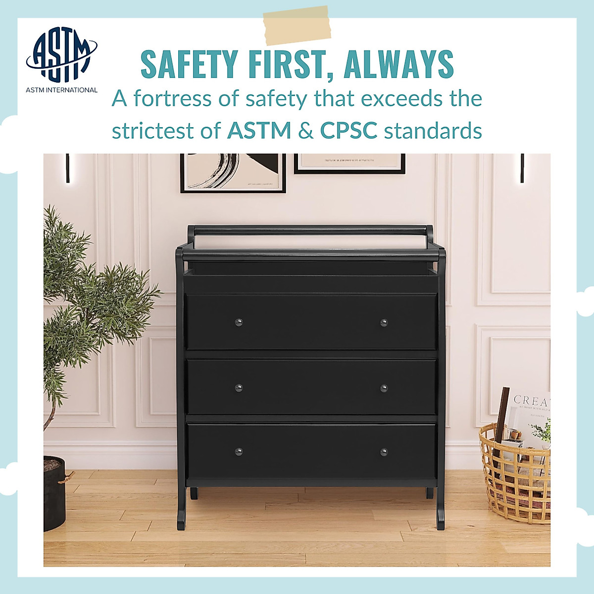 Liberty Collection 3 Drawer Changing Table