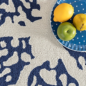 nuLOOM Hand Hooked Marine Indoor/ Outdoor Area Rug, 8x10, Navy