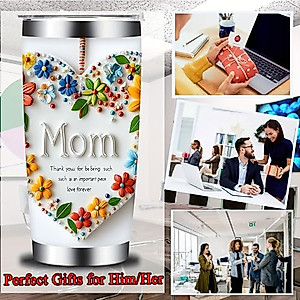 FOCIUZTA 20oz Vibrant Floral Tumbler with lid, Travel Coffee Cup, Ideal for Easter, Mother Day, and birthday gifts