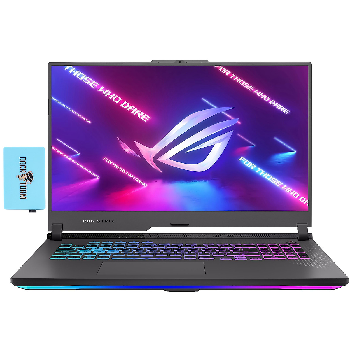 ASUS ROG Strix G17 G713 17.3" 240Hz Gaming & Entertainment Laptop (AMD Ryzen 9 7945HX 16-Core, 32GB DDR5, 4TB PCIe SSD, GeForce RTX 4070, WiFi 6E, Win 11 Pro) w/Dockztorm Hub