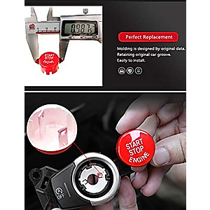 Jaronx Sports Red Start Stop Engine Switch Button Compatible with BMW,Power Ignition Start Stop Button Replacement(Compatible with BMW 1 2 3 4 5 6 7 X1 X3 X4 X5 X6/F30 F10 F01 F15 G01 G30 G31 G11 G12)