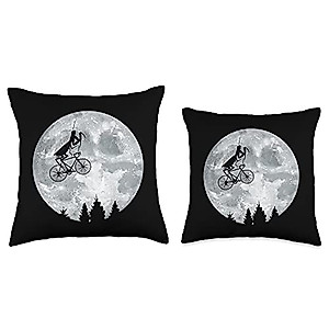 Check out my other PRAYING MANTIS T-shirts Praying Mantis Riding Moon Bike Halloween Lunar Cycling Throw Pillow, 16x16, Multicolor