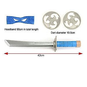 Lgtvmu Tortoise Shell, Superhero Cosplay Costume, Ninja costumes Weapon Set, Kids Halloween, Birthday Gift… (Light Green)