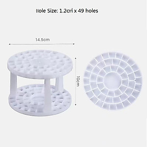 Youfui 49 Holes Paint Brush Holder Stand-Artist Paint & Makeup Brushes Holder for Pens, Pencils or Small Tools (Black)