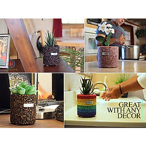 FLORASHOW Succulent Pots,White Crystal Materials Mini 3.26 inch Succulent Planter Pot, Ultra-Breathable, Water-Permeable Suitable for Succulents, Cactus, Smaller Plants and More