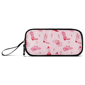 Gredecor Big Capacity Pencil Case for Girls Boys Retro Cowgirl Boots Lightning Kids Pouch Bag Pen Boxes with Zipper Supplies for School Office