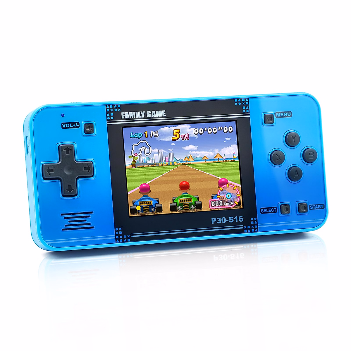 Handheld Game for Kids -Preloaded 220 Retro Video Games, Portable Gaming Player with Rechargeable Battery 3.0" LCD Screen, Mini Arcade Electronic Toy Gifts for Boys Girls (Blue)
