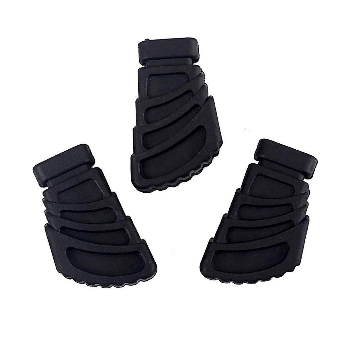 HEALLILY Drum Rubber Feet for Drum Hardware Cymbal Stand Rack Bracket Percussion Parts Size L 3pcs (Black)
