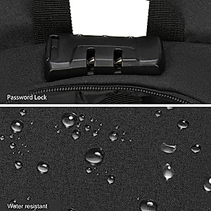 Extra Large Laptop Backpack, 37L Capacity, For 16 Inch Notebook Computer, Anti-Theft Lock, Waterproof Travel Backpack, with USB Charging Port, Luggage Strap, Work Business College School Bag (Black)