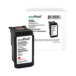Clover ecoPost Brand Remanufactured Postage Meter Cartridge Replacement for Pitney Bowes SL-870-1 | Red