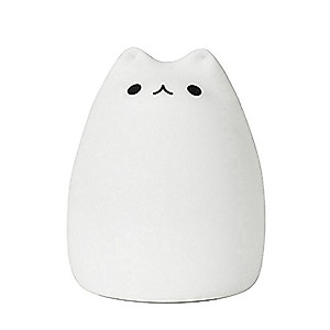 MOKOQI Cat Tap Night Light,Toys for 2-14 Years Old Boys Girls, Cute Cat Lamp Silicone Baby Nightlight for Bedroom,Tap Control Glow up Color Changing Kawaii Animal Lamp